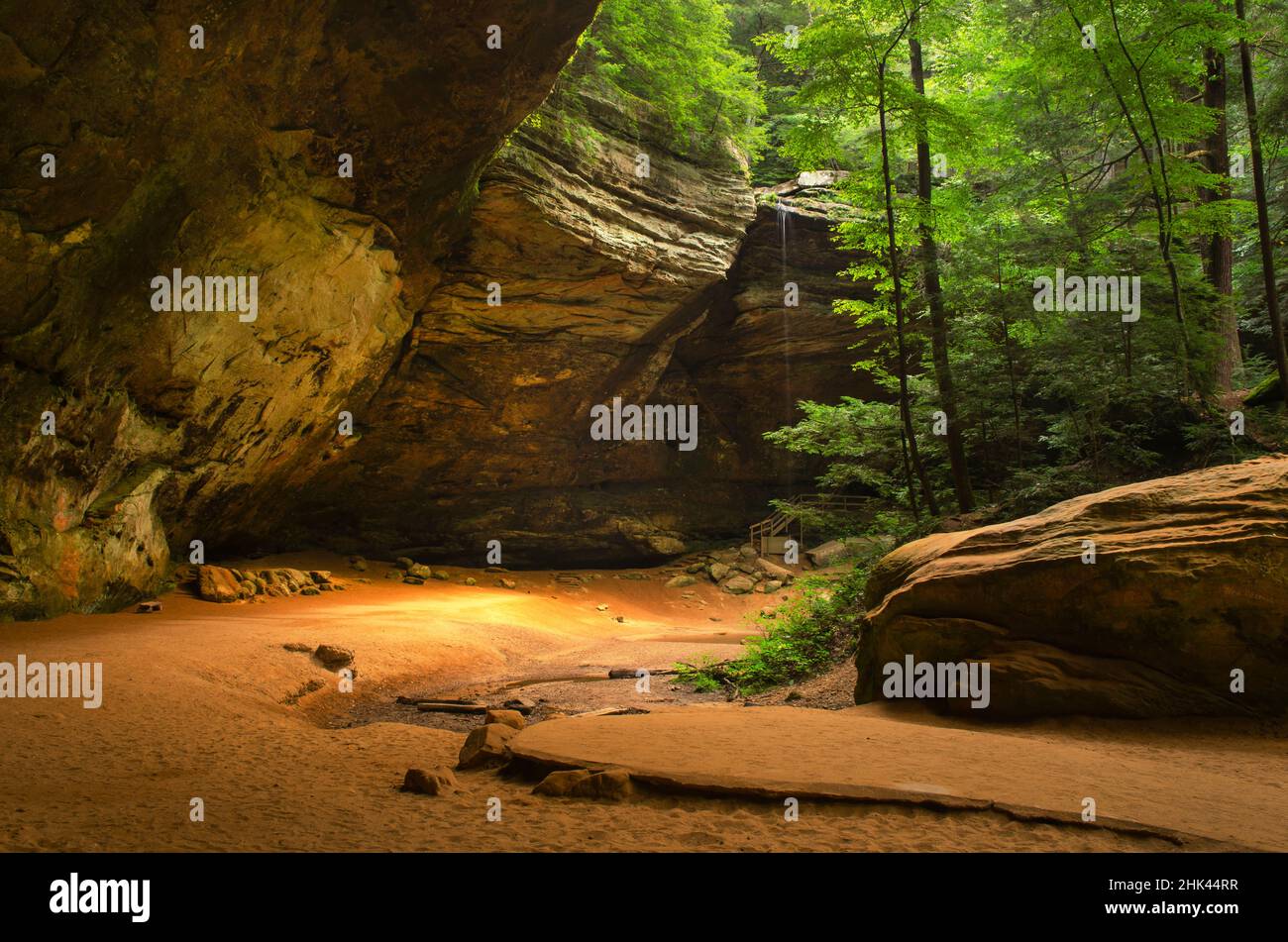 Ash Cave, formed from Black hand Sandstone it is the large recessed ...