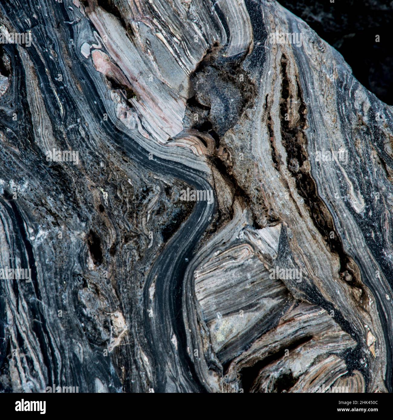 USA, Oregon. Patterns of obsidian flowing around pumice Stock Photo - Alamy