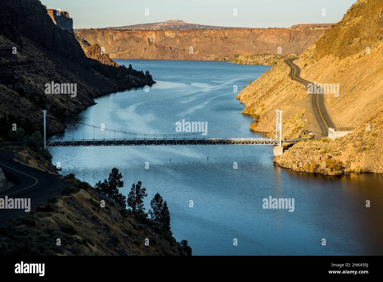 USA, Oregon. Round Butte and Pelton Dams, a BLM Research Natural Area ...