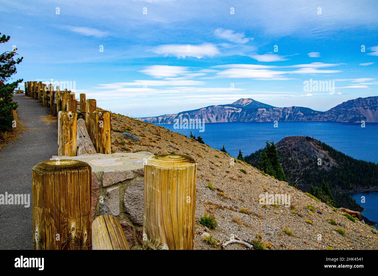USA, Oregon, Crater Lake National Park, Crater Lake, from Watchman ...
