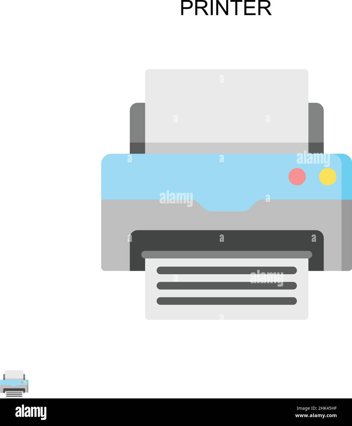 Printer Simple vector icon. Illustration symbol design template for web ...