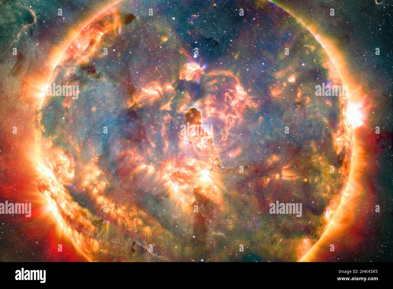 Beautiful galaxy somewhere in deep space. Cosmic wallpaper. Elements of ...