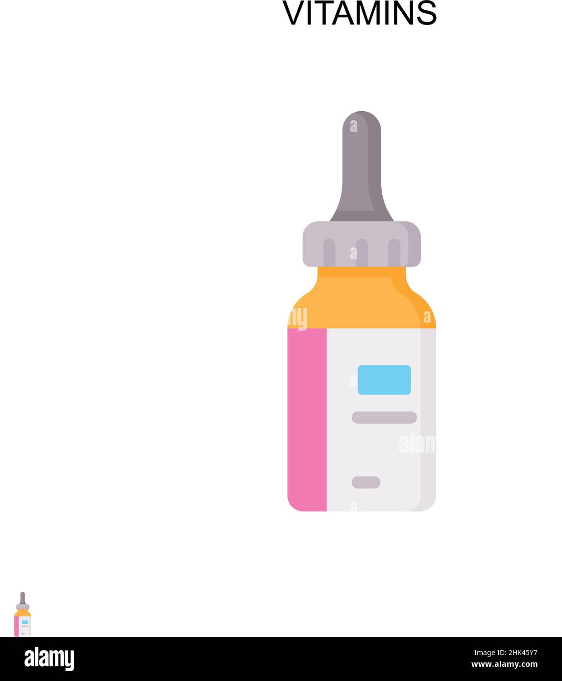 Vitamins Simple vector icon. Illustration symbol design template for ...