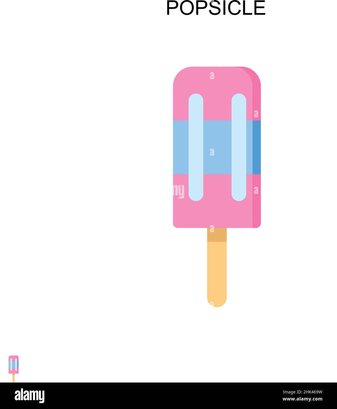 Popsicle Simple vector icon. Illustration symbol design template for ...