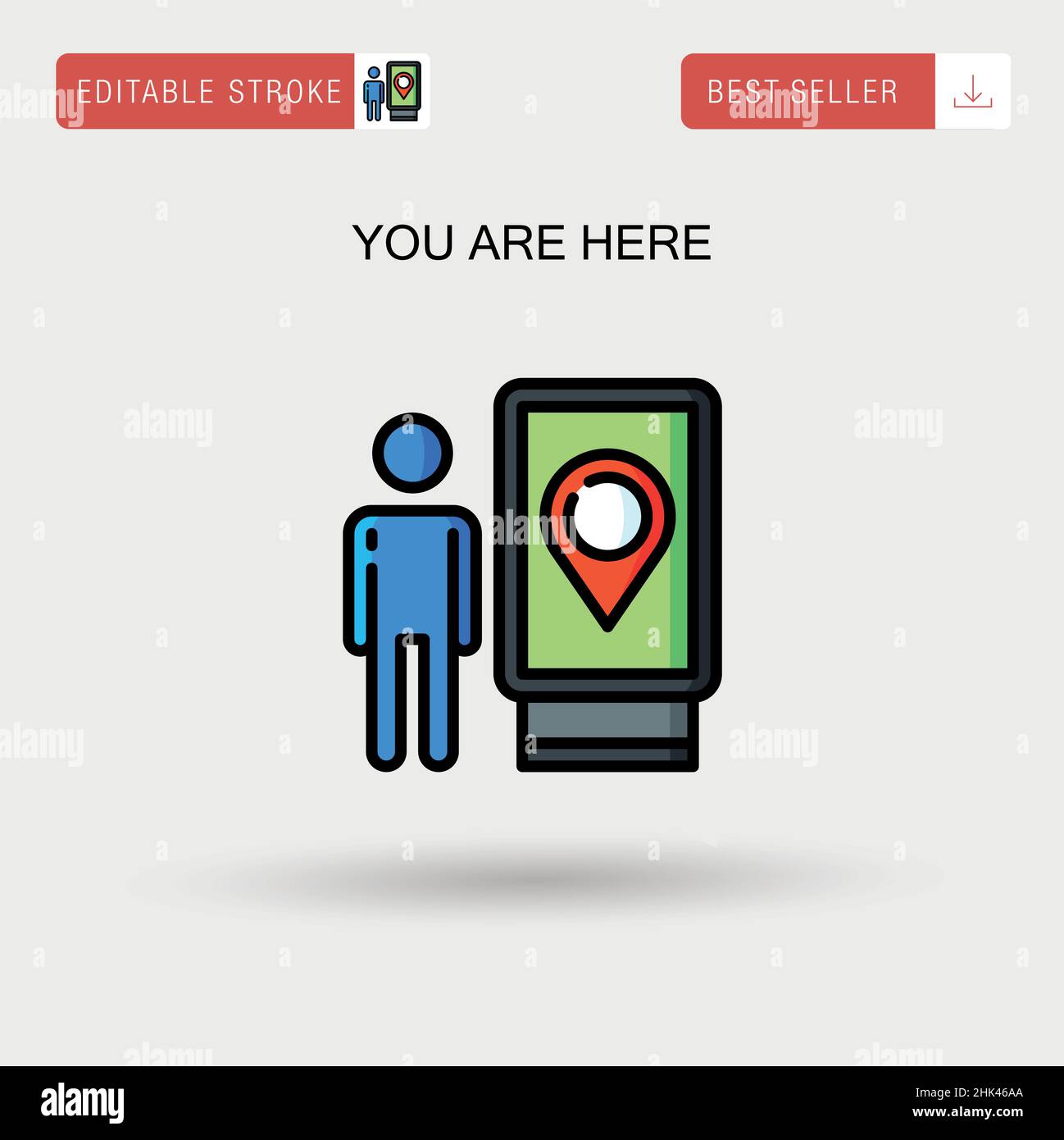 You are here Simple vector icon Stock Vector Image & Art - Alamy