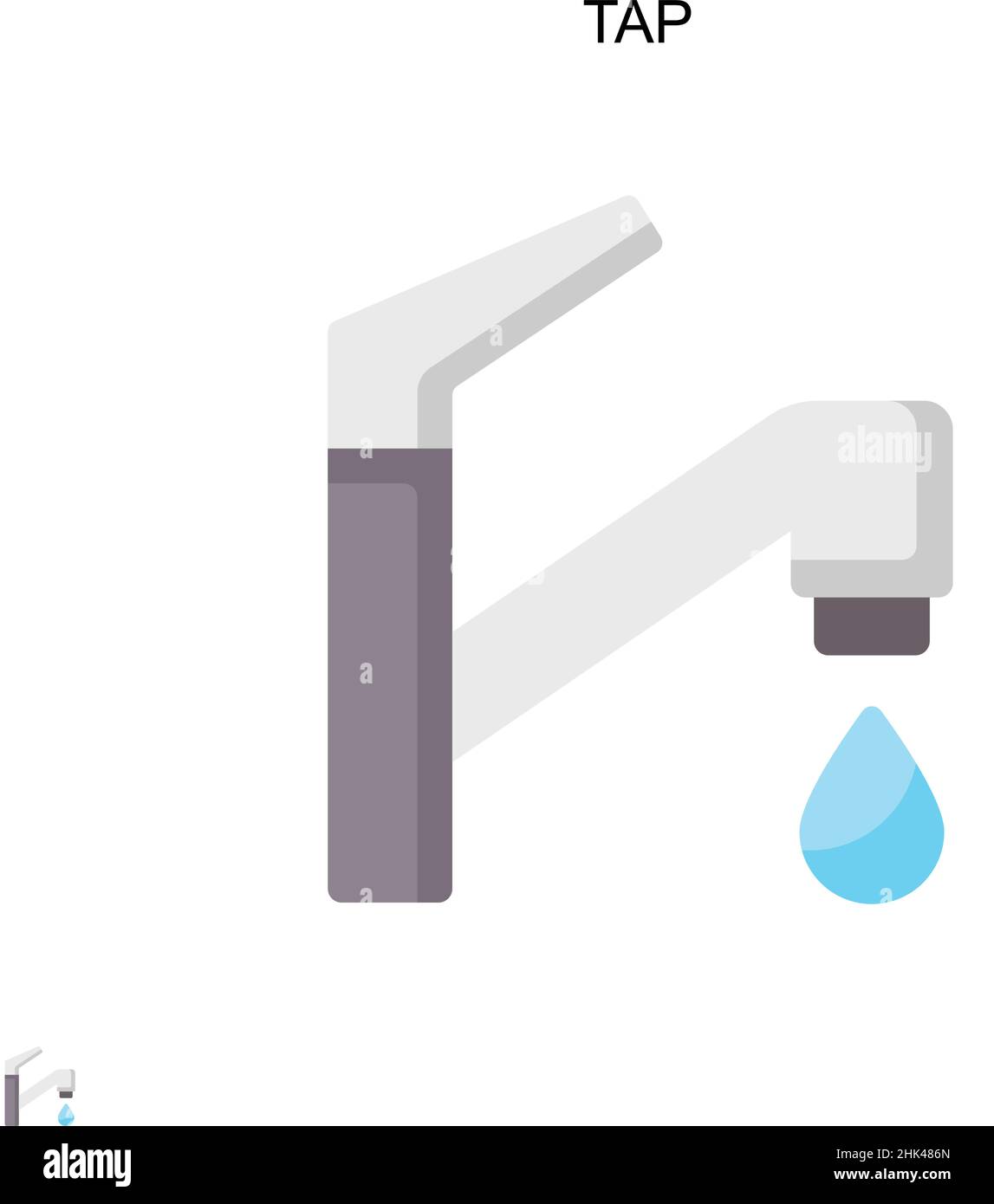 Tap Simple vector icon. Illustration symbol design template for web ...