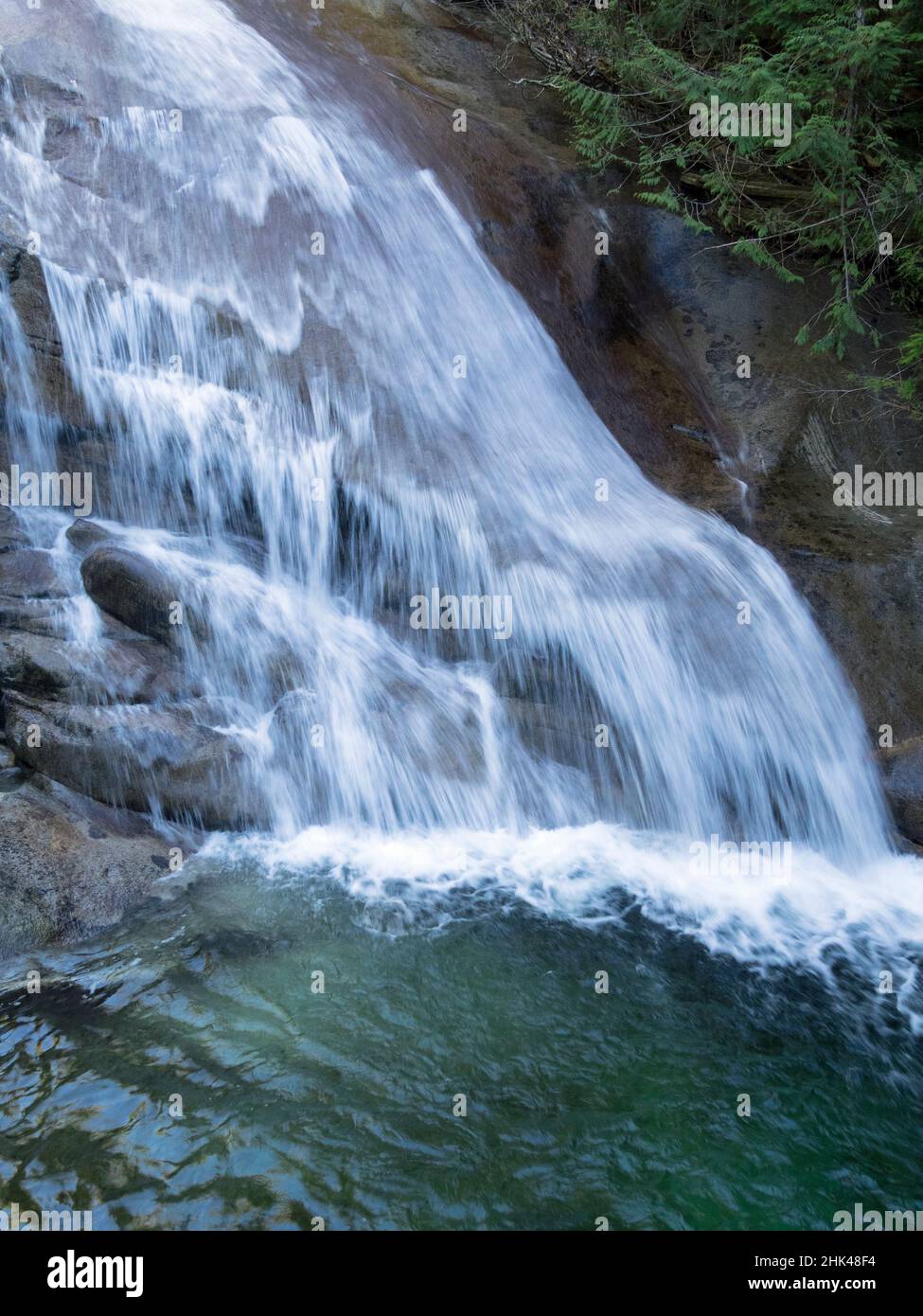 USA, Washington State. Central Cascades, Big Creek Falls Stock Photo ...