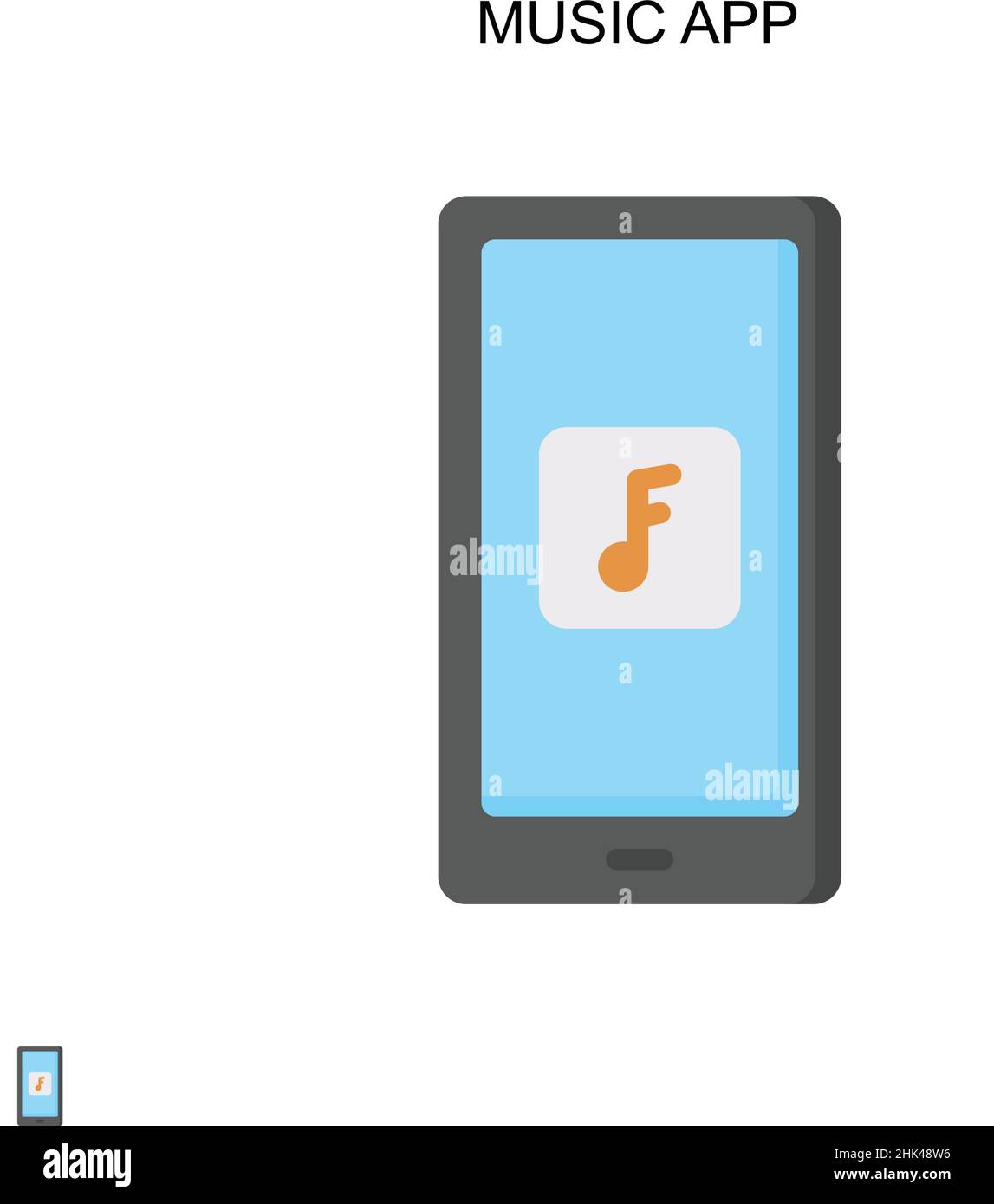 Music app icon Stock Vector Images - Alamy