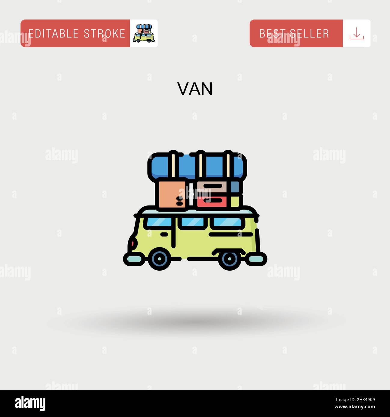Van Simple vector icon Stock Vector Image & Art - Alamy