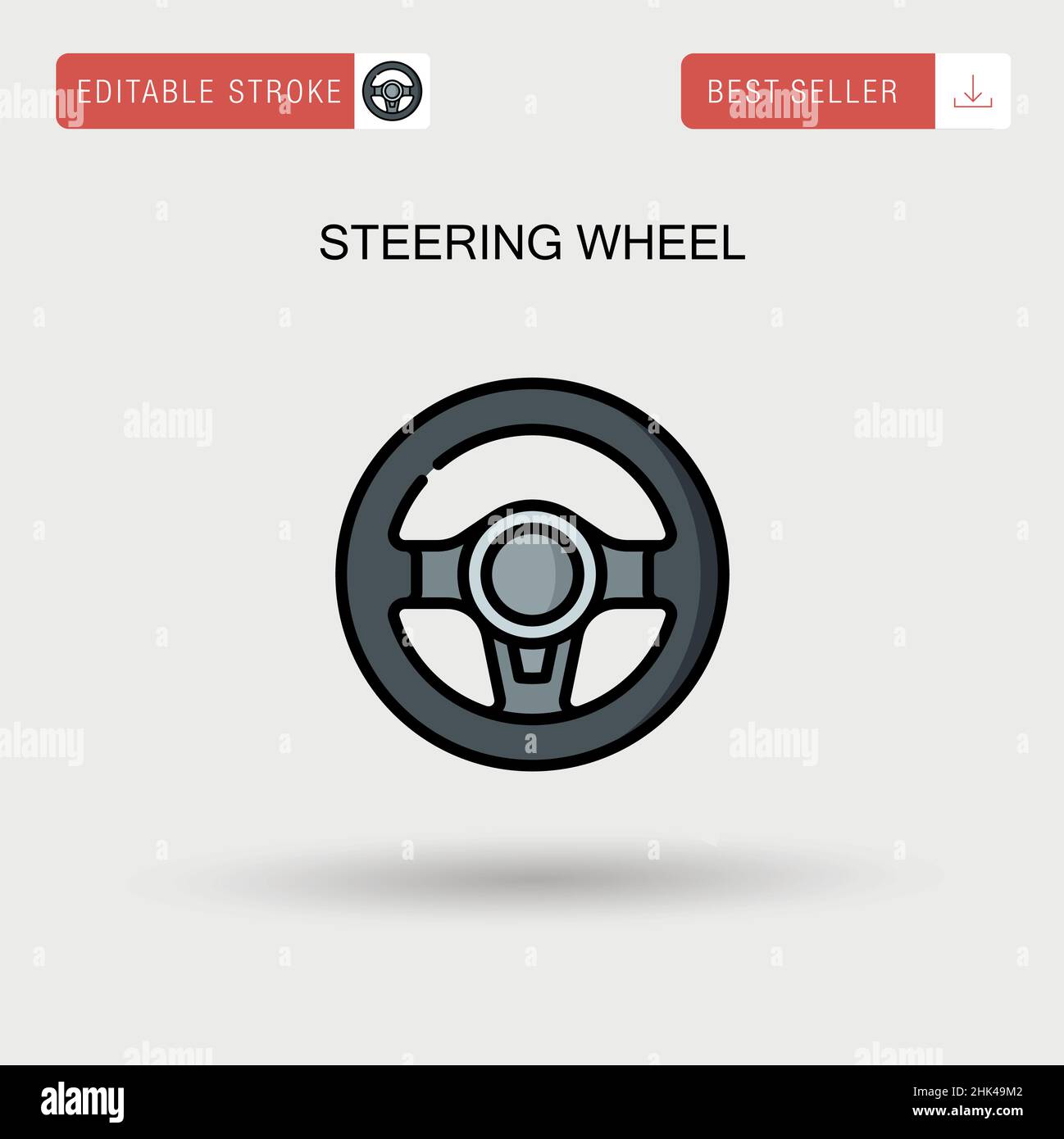 Steering wheel Simple vector icon Stock Vector Image & Art - Alamy