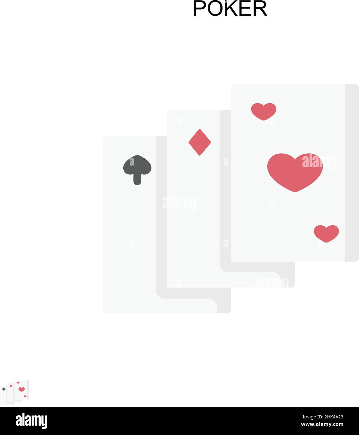 Poker Simple vector icon. Illustration symbol design template for web ...