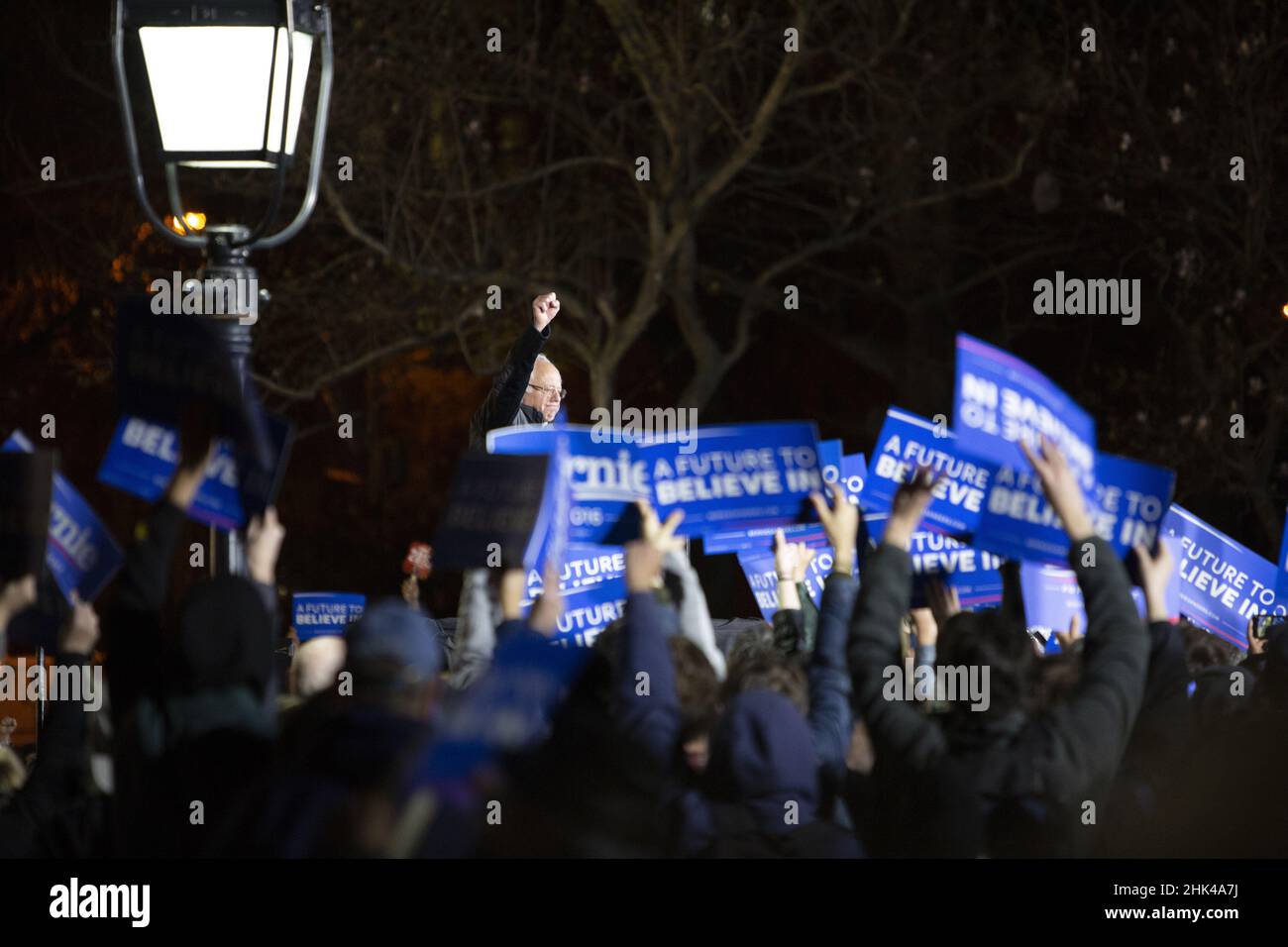 Presidential candidate Senator Bernie Sanders (D-Vt) speaks at a rally ...