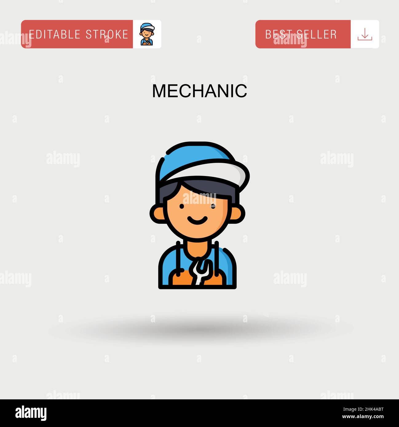 Mechanic Simple vector icon Stock Vector Image & Art - Alamy