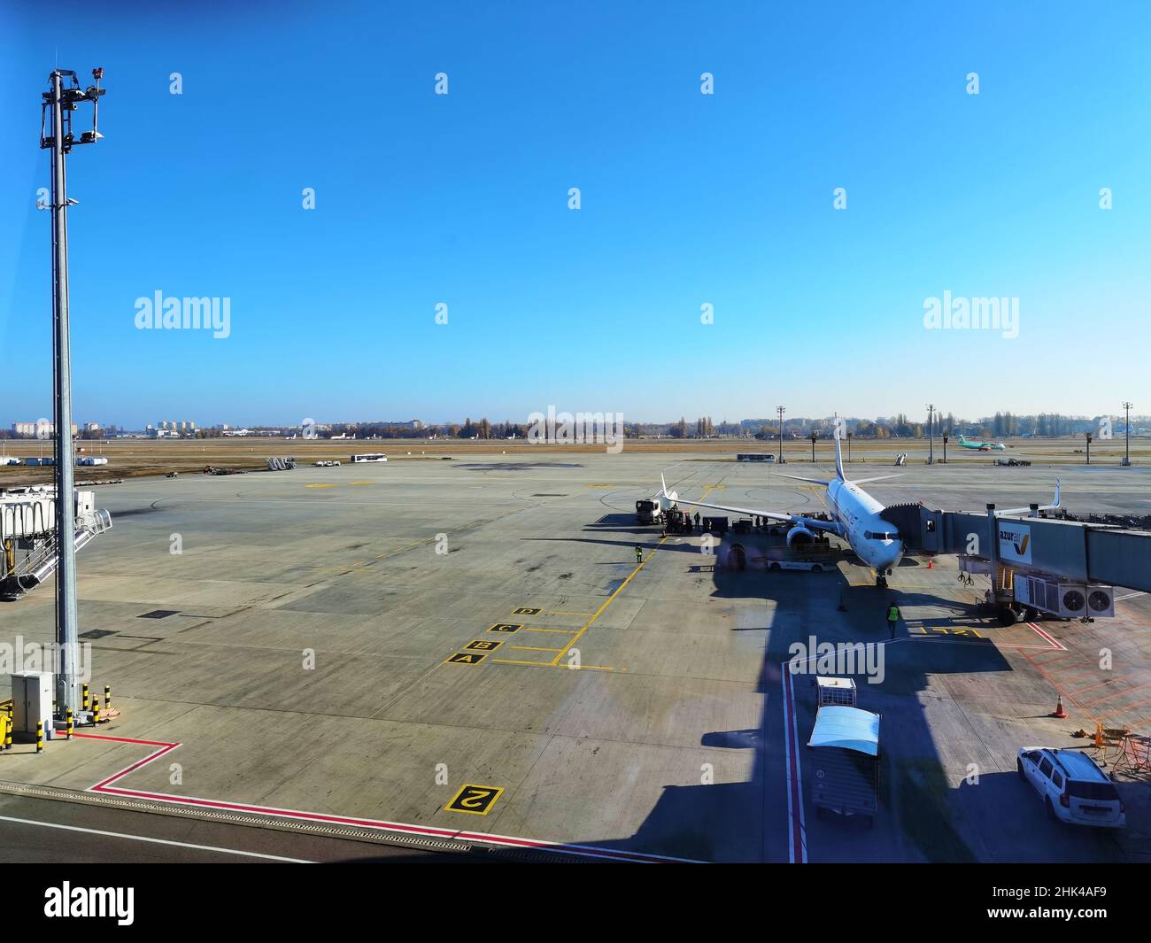 Boryspil, Ukraine - January 31, 2022: Airport panoramic view. Airport ...