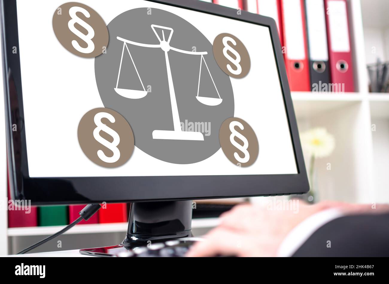 Law concept shown on a computer screen Stock Photo - Alamy