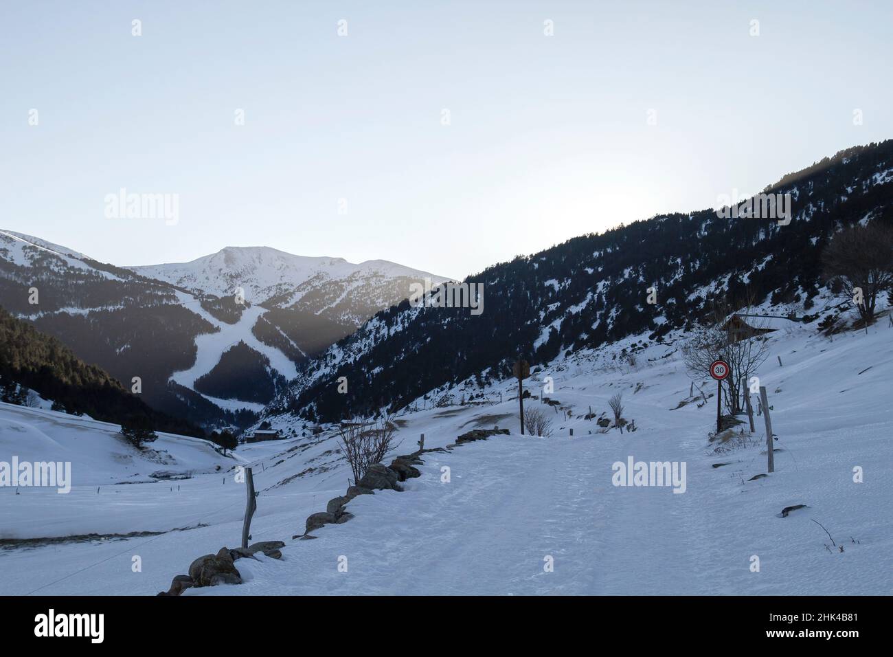 Empty road in the pyrenees hi-res stock photography and images - Alamy