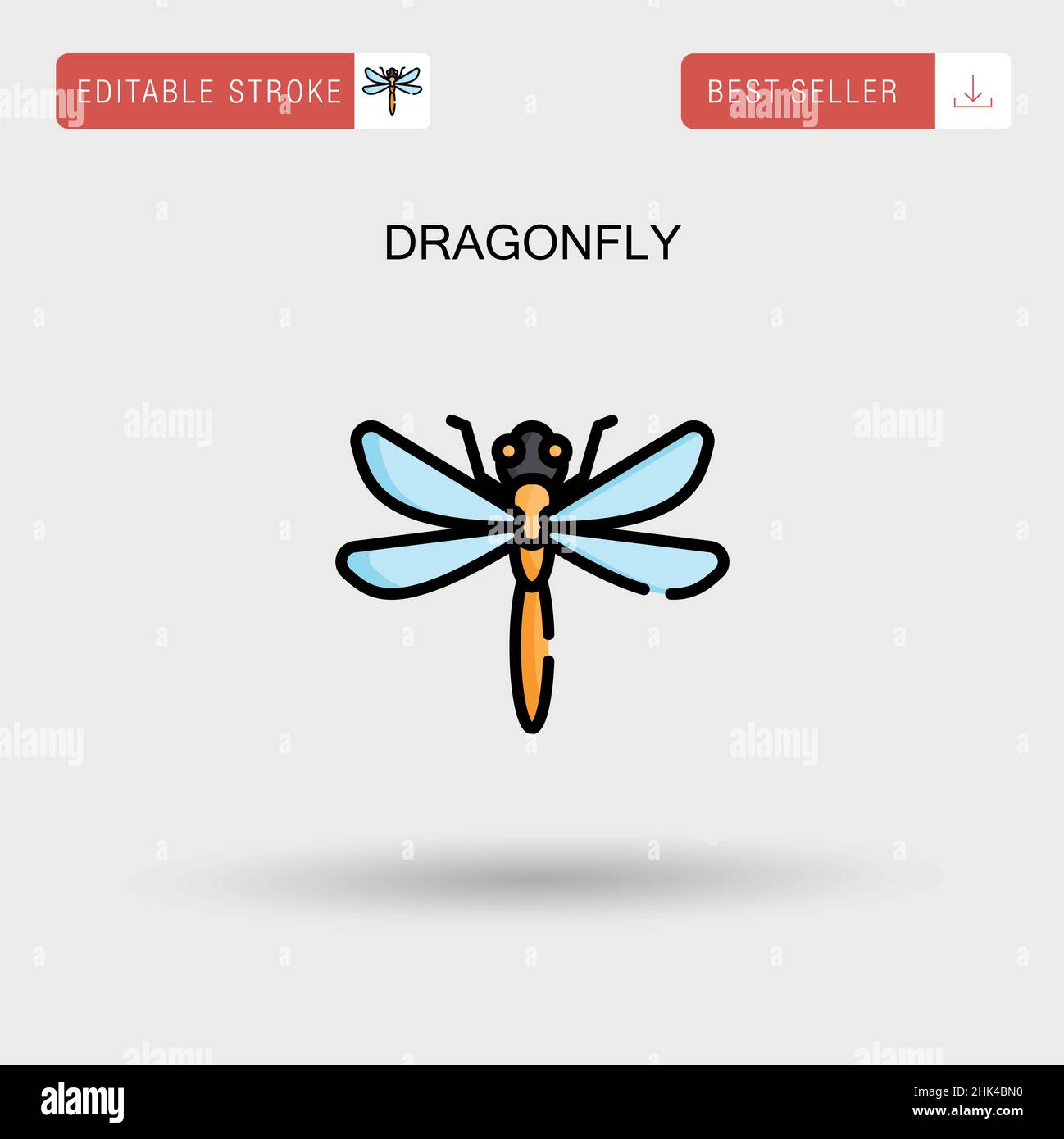 Black and yellow dragonfly Stock Vector Images - Alamy