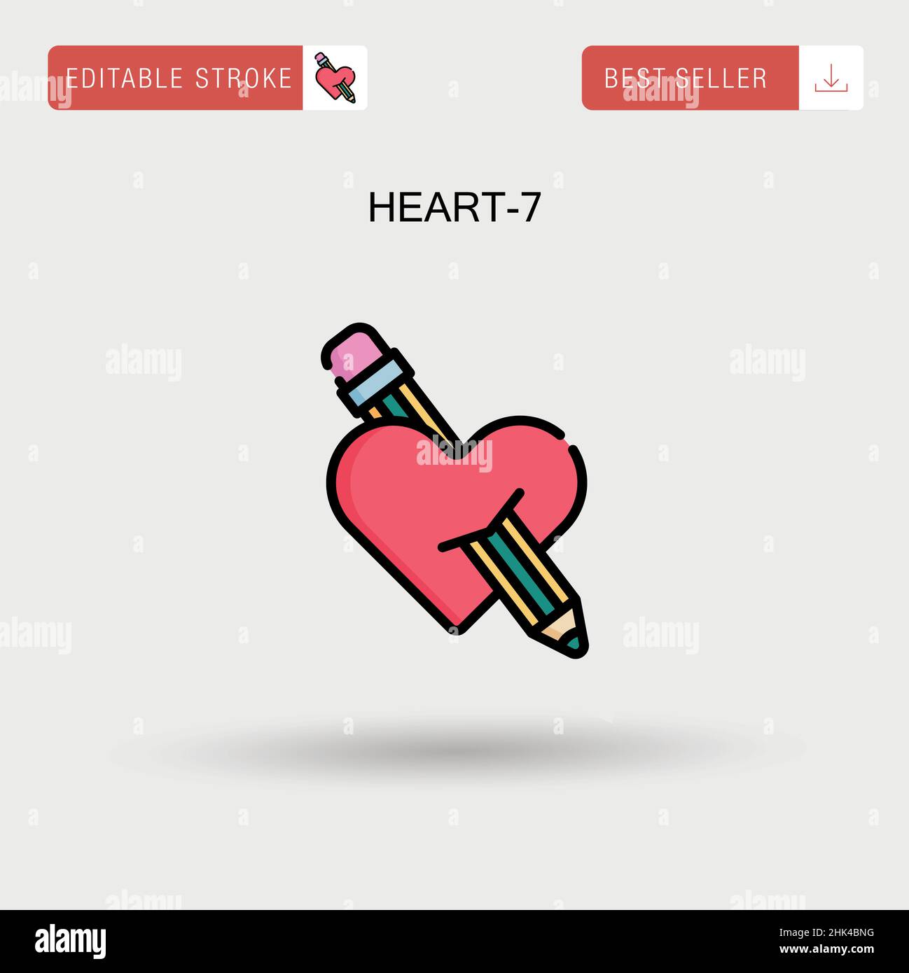 Number 7 heart Stock Vector Images - Alamy