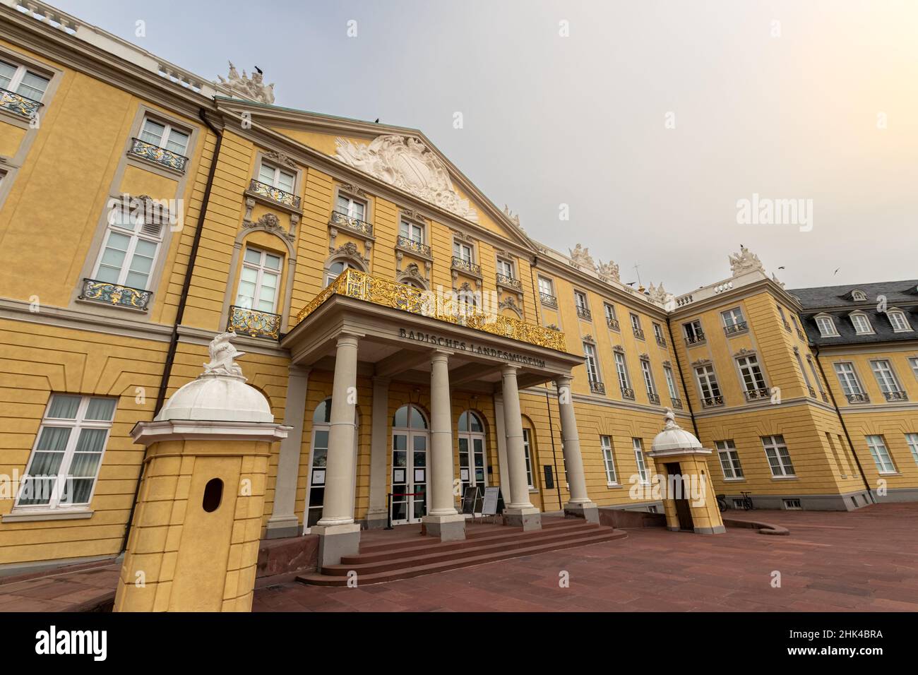 Main entrance from the Baden State Museum. Blue sky with sunshine Stock ...