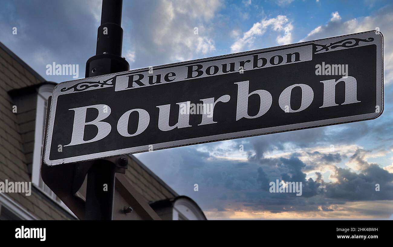Bourbon street historic sign hi-res stock photography and images - Alamy