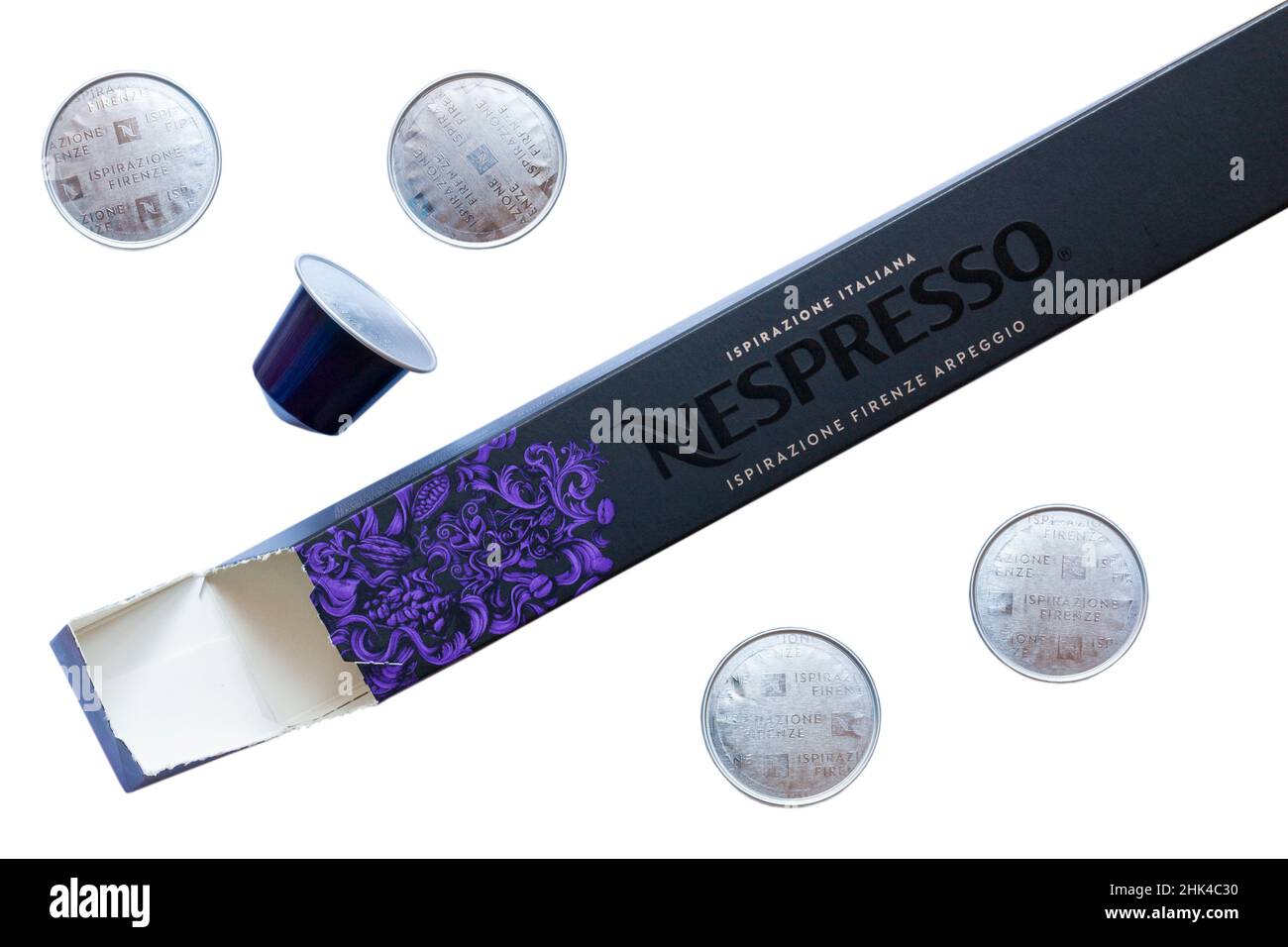 Open box of Nespresso Ispirazione Italiana Firenze Arpeggio Intense ...