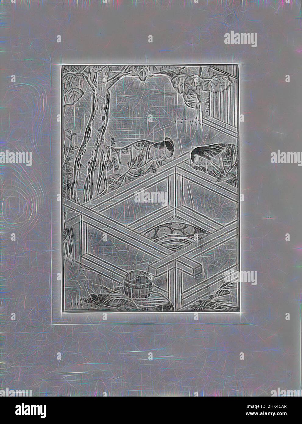 Inspired by Ehon Folio: Lovers Gazing into a Well, Woodblock print ...