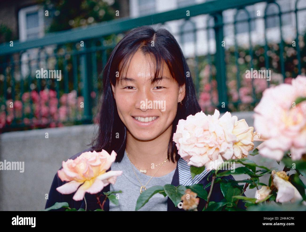 Japanese tennis player Kimiko Date, 1994 Stock Photo - Alamy