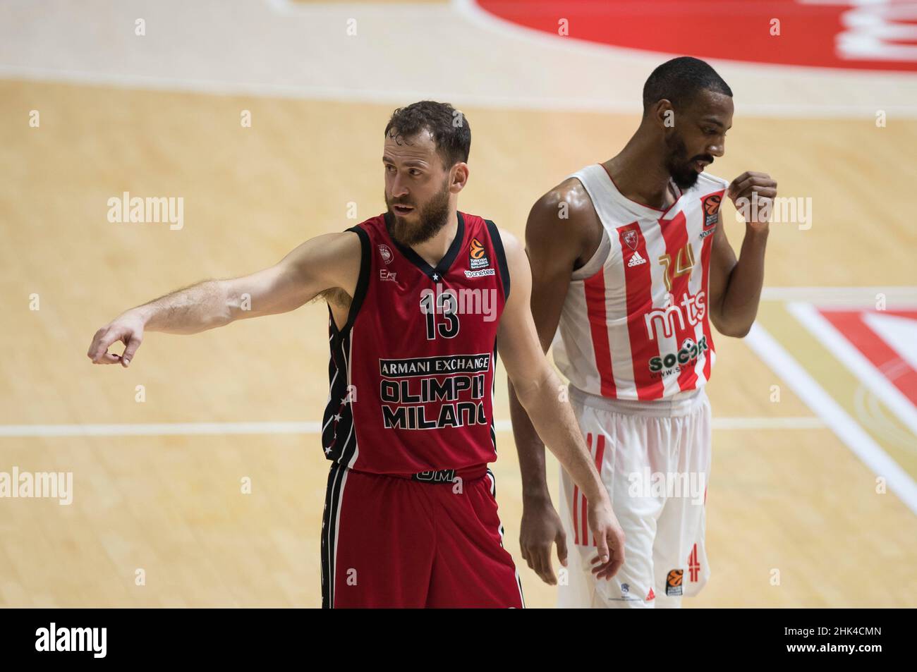 Belgrade, Serbia, 1st February 2022. Sergio Rodriguez of AX Armani ...