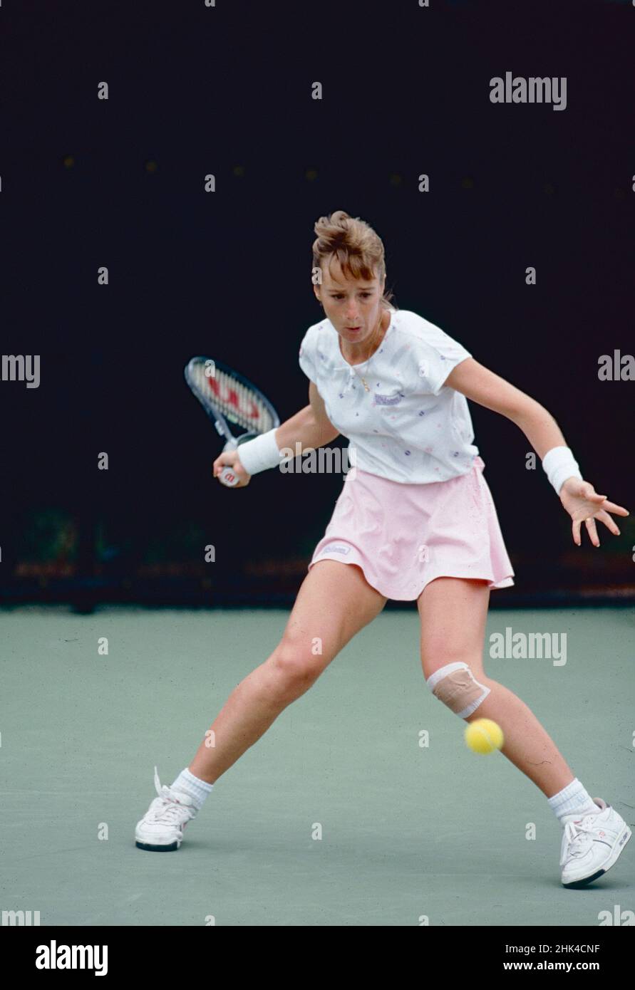 Bulgarian tennis player Manuela Maleeva, Lipton, Miami USA 1991 Stock ...