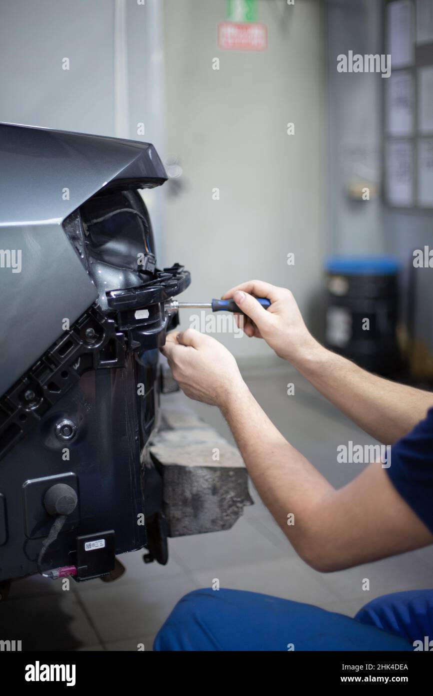 Car workshop compressor hi-res stock photography and images - Alamy