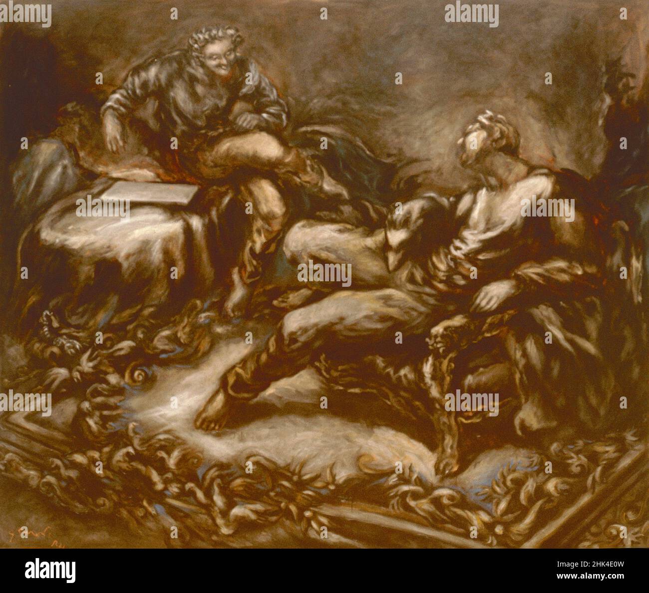 Painting by French contemporary artist Gerard Garouste, 1982 Stock ...