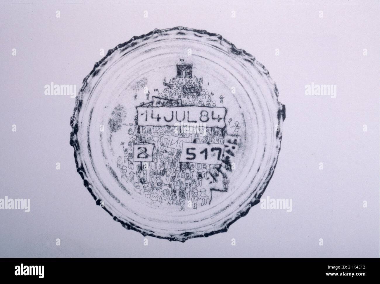 Painting by French contemporary artist Philippe Favier, 1984 Stock ...