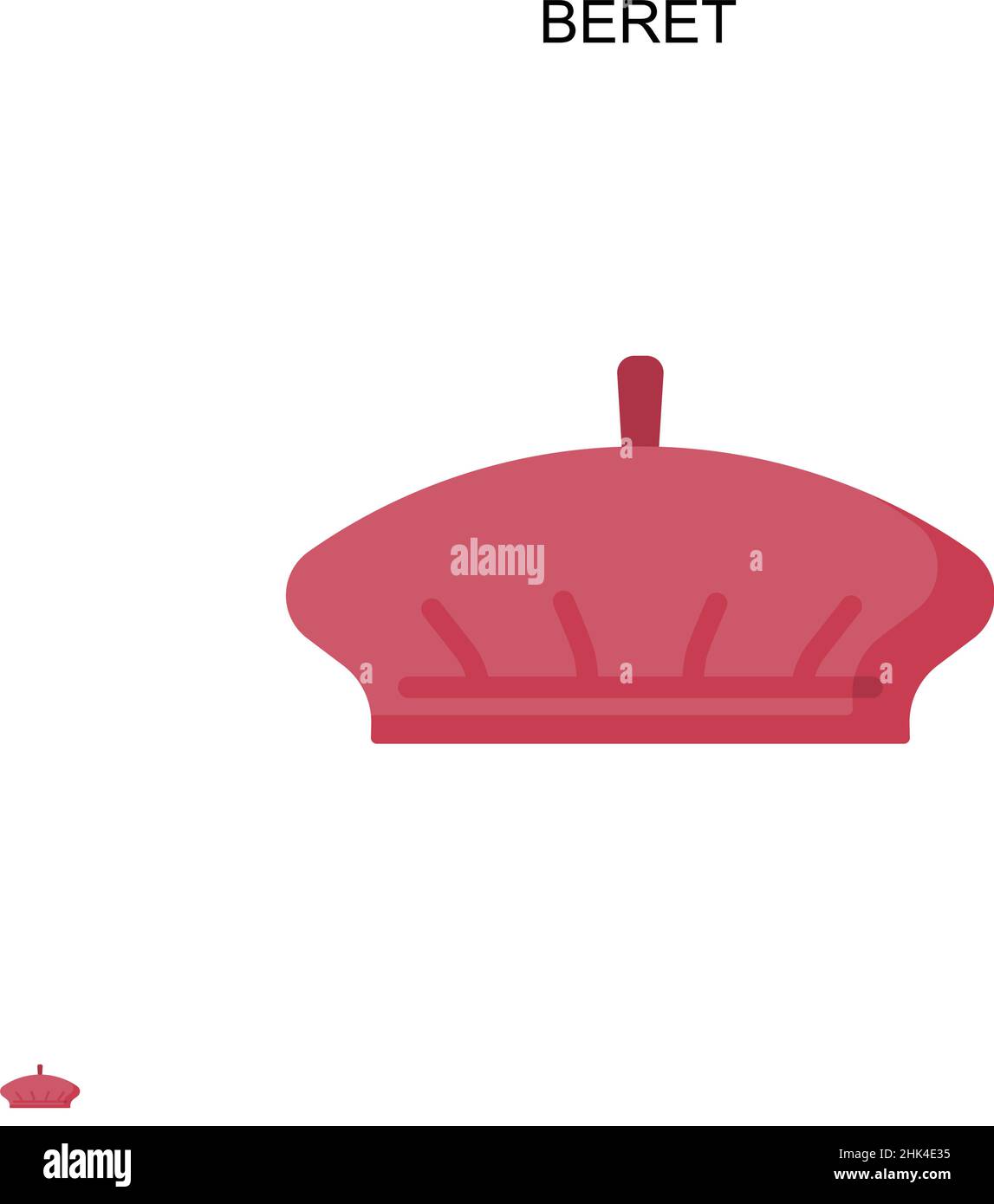 Beret Simple vector icon. Illustration symbol design template for web ...