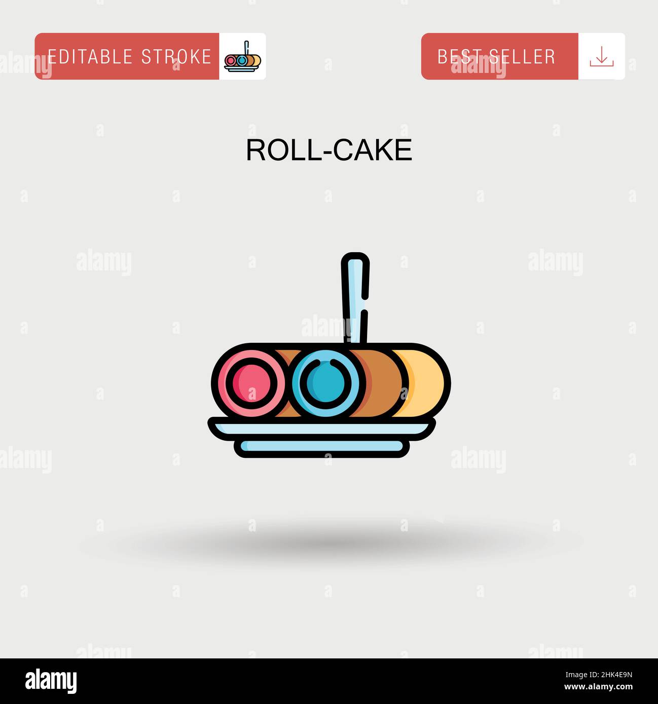 Bakery pastry roll sweet Stock Vector Images - Alamy