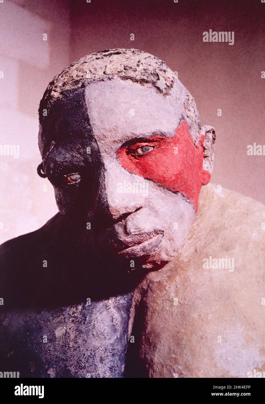 Artwork by Senegalese contemporary sculptor artist Ousmane Sow, 1980s ...