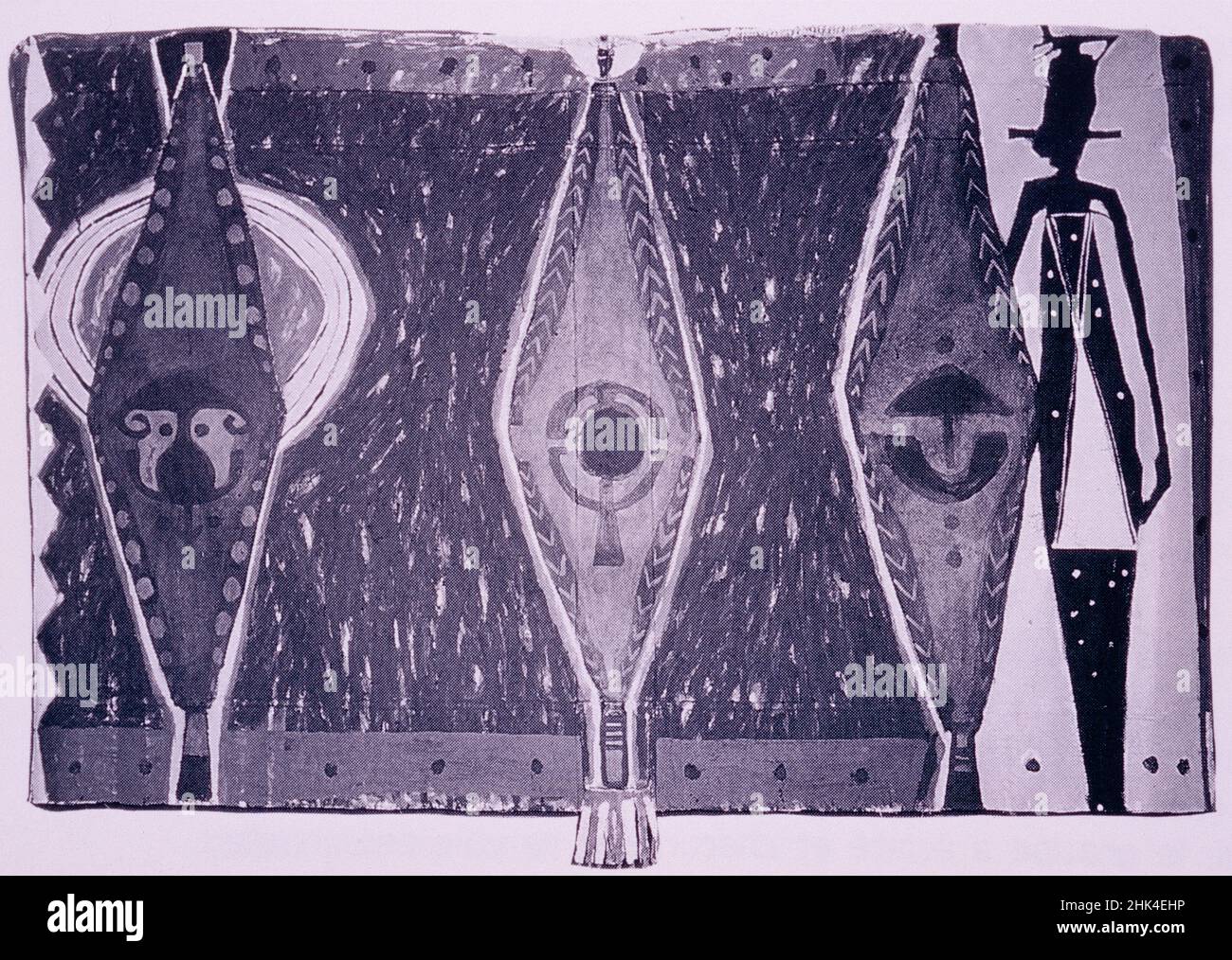 Artwork by Ivory Coast contemporary artist Bokani Ouattara, 1980s Stock ...