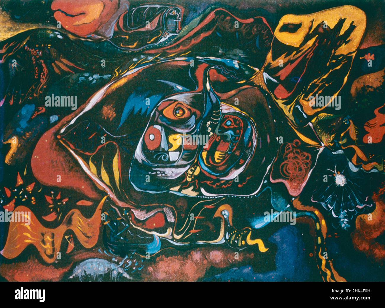 Iroquois Landscape, painting by French artist André Masson, 1942 Stock ...