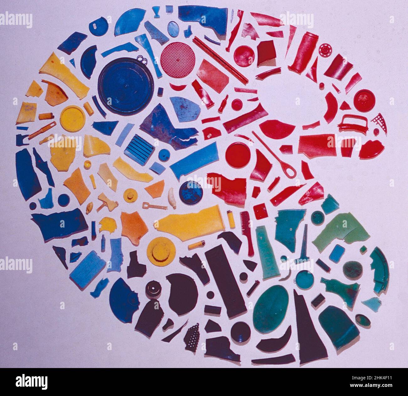 Plastic Palette, artwork by British sculptor Tony Cragg, 1985 Stock ...