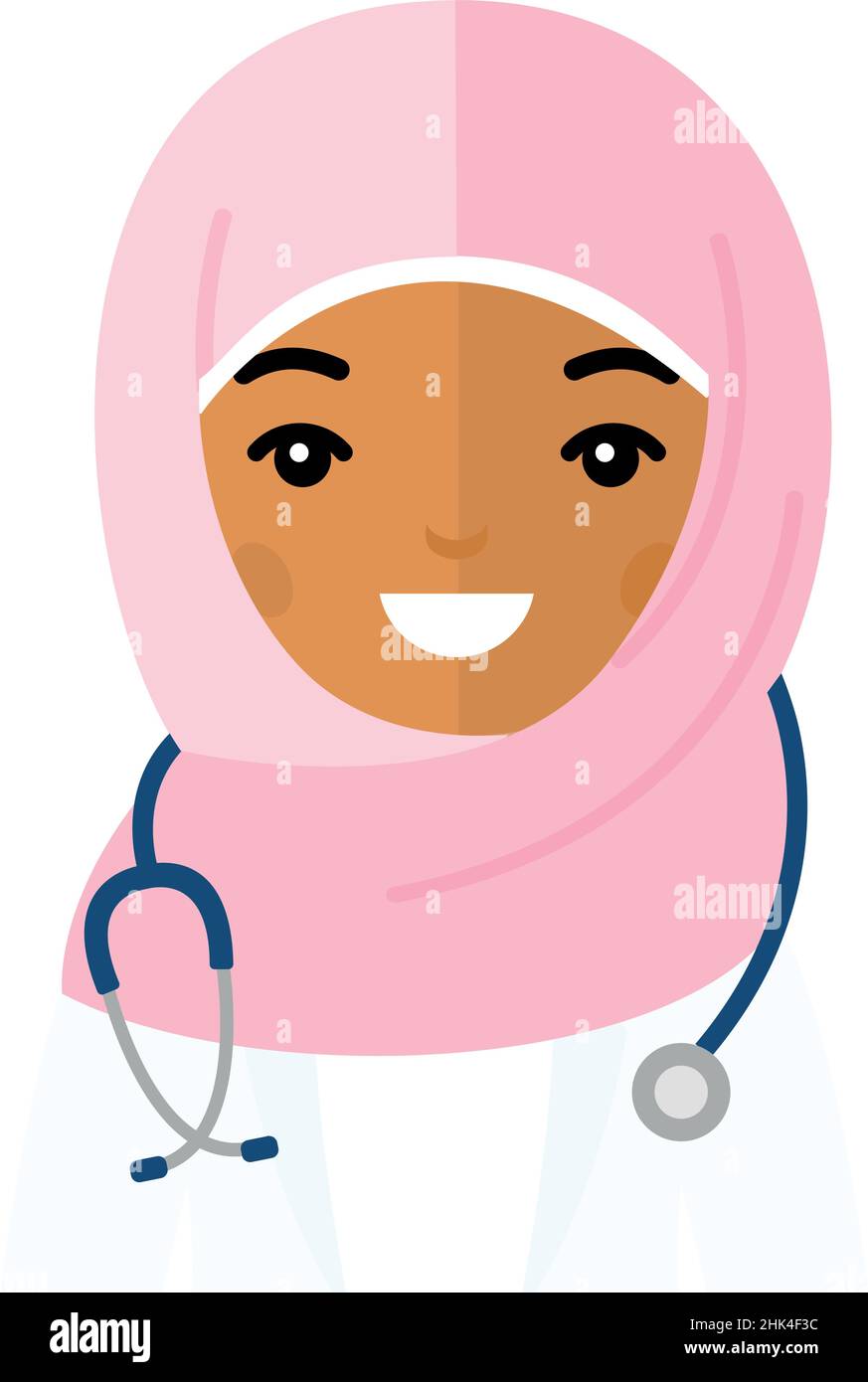 Vector Illustration of Avatar Doctor with Stethoscope Stock Vector ...