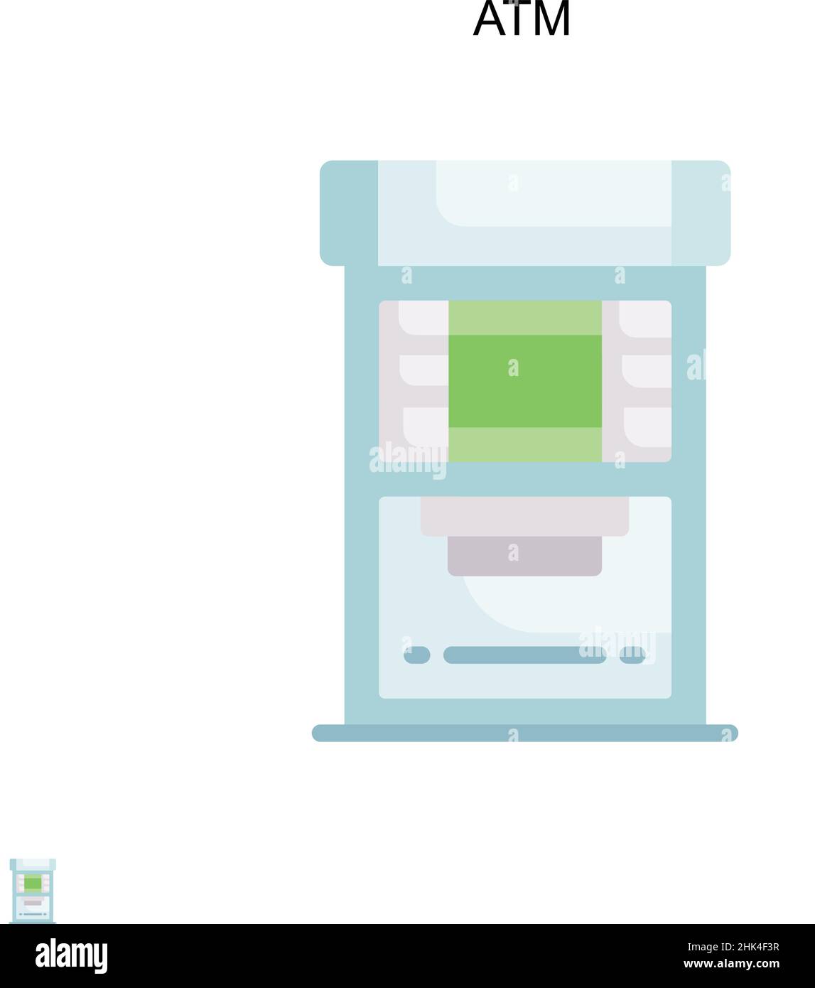 Atm Simple vector icon. Illustration symbol design template for web ...