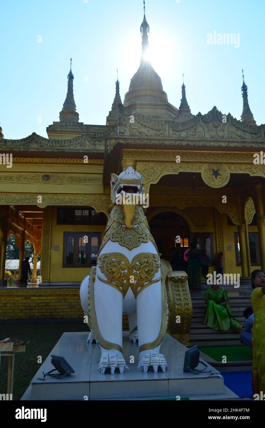 Golden Monastery from Arunachal Stock Photo - Alamy