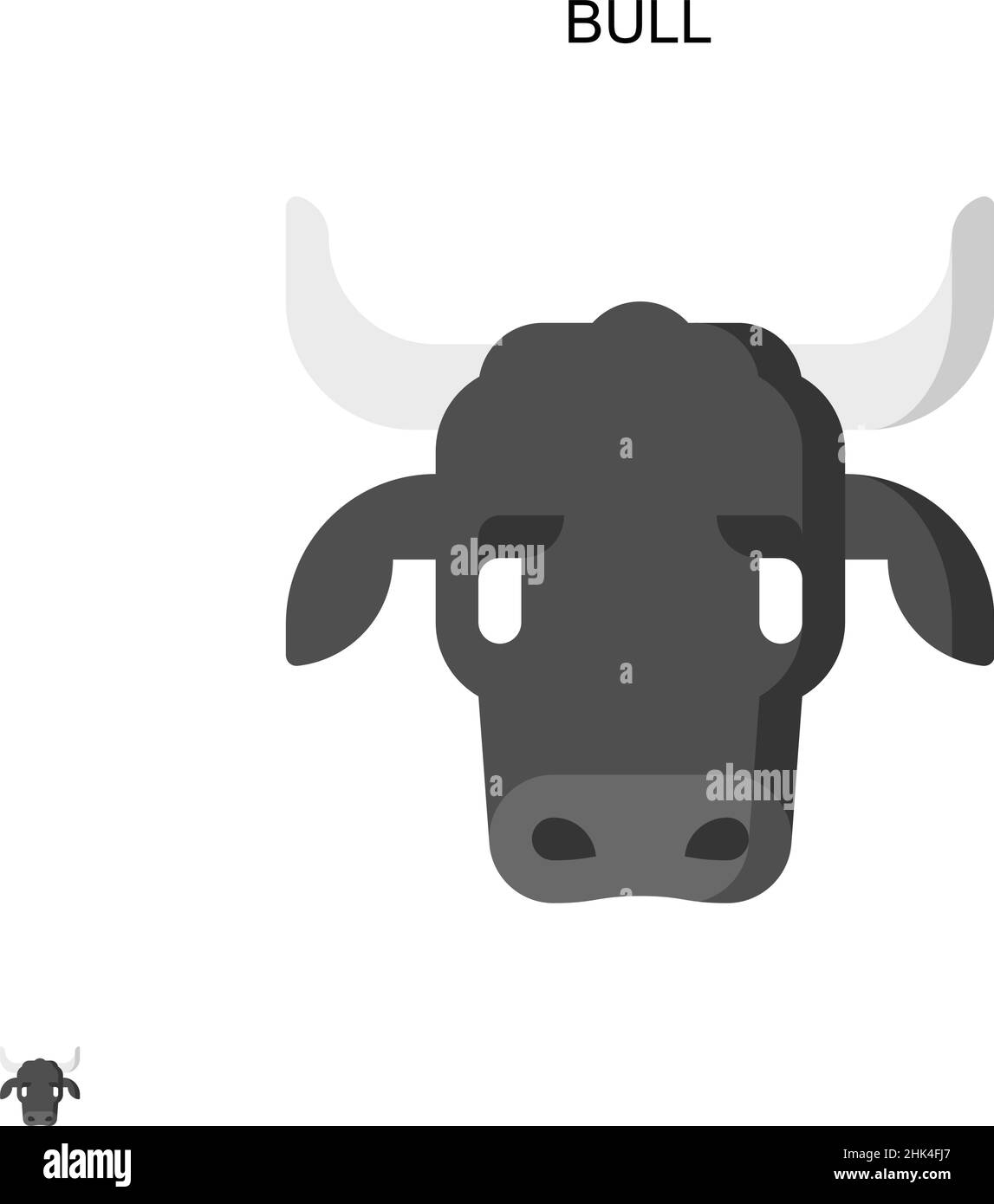 Bull Simple vector icon. Illustration symbol design template for web ...