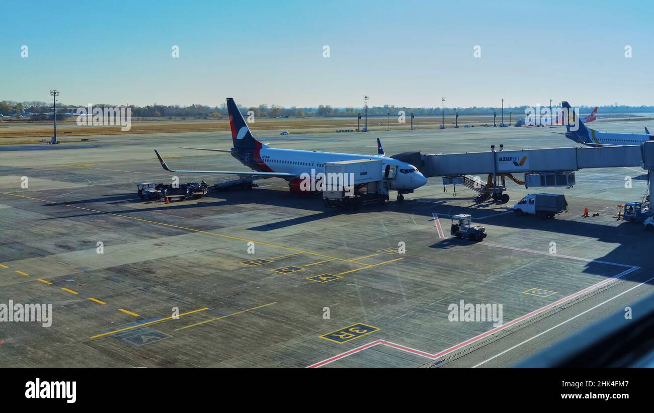 Boryspil, Ukraine - January 31, 2022: Airport panoramic view. Airport ...