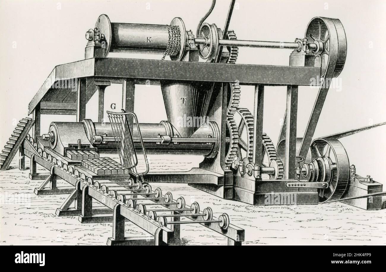 Industrial machinary, lithograph, Italy 1920s Stock Photo - Alamy