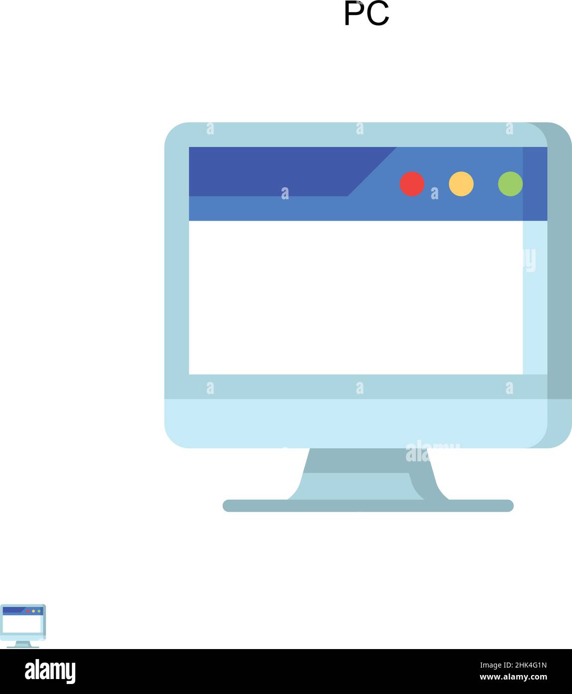 Pc Simple vector icon. Illustration symbol design template for web ...