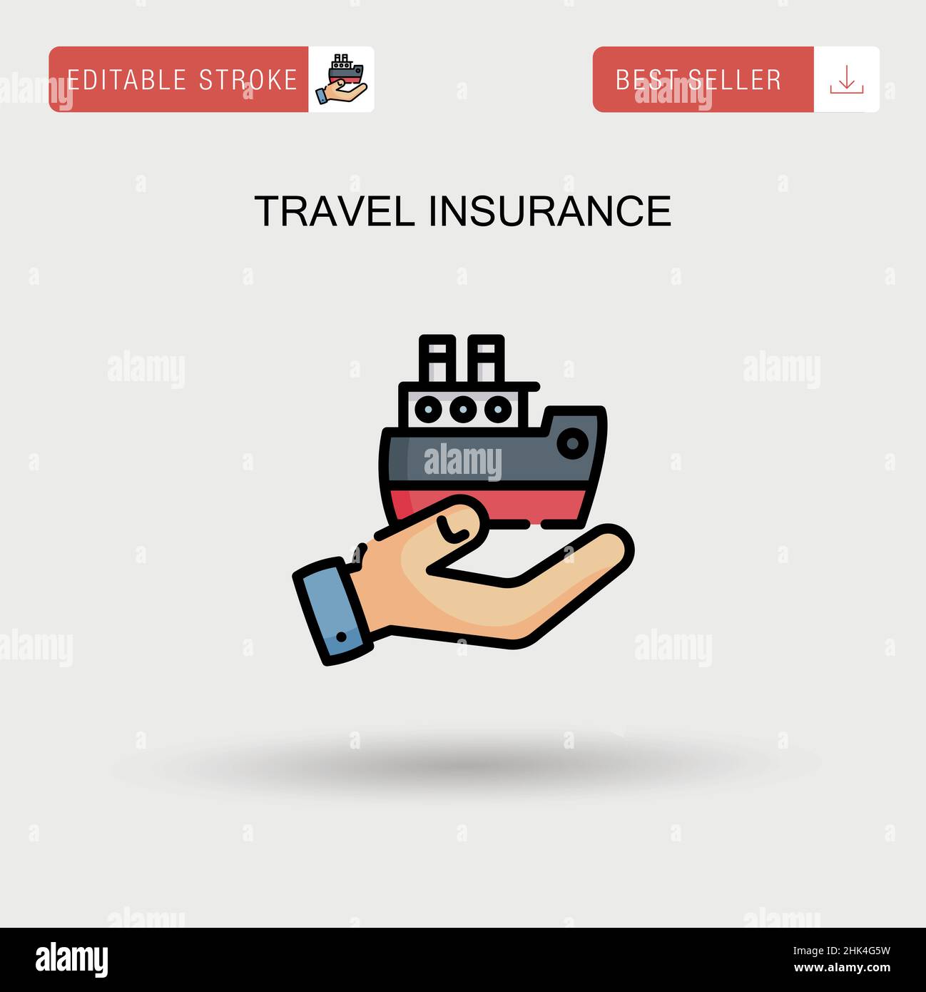 Travel insurance concept luggage Stock Vector Images - Alamy