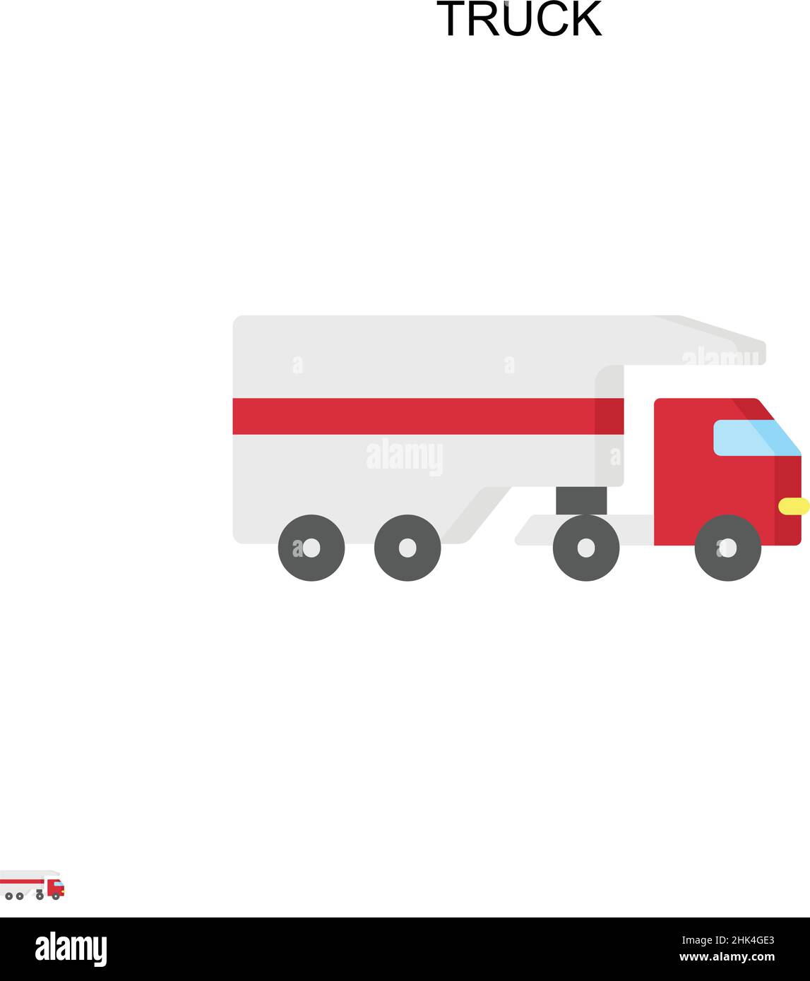 Truck Simple vector icon. Illustration symbol design template for web ...