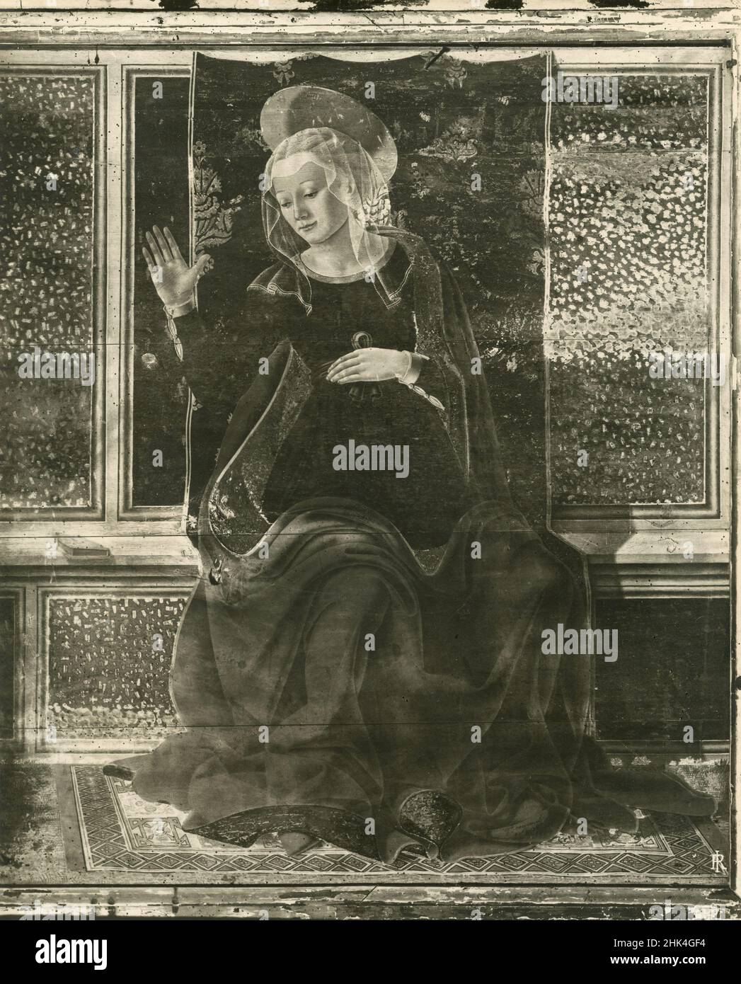 Annunciation, detail of the painting by Italian artist Alesso ...