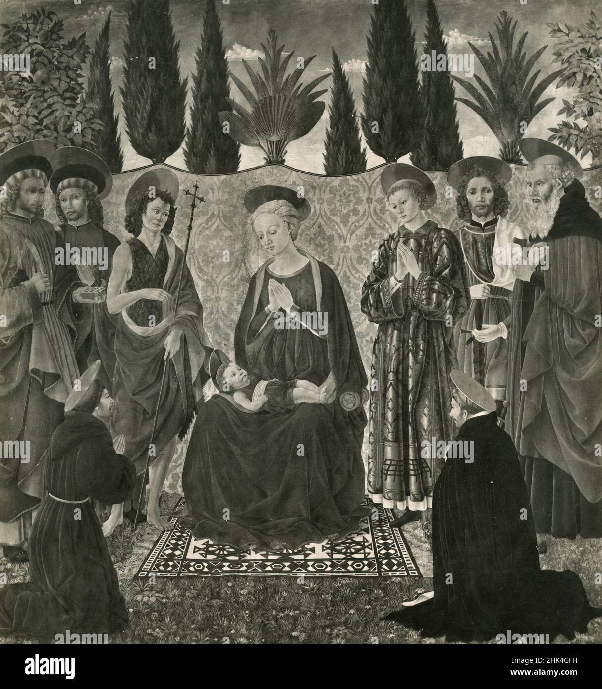 Sacred Conversation, painting by Italian artist Alesso Baldovinetti ...