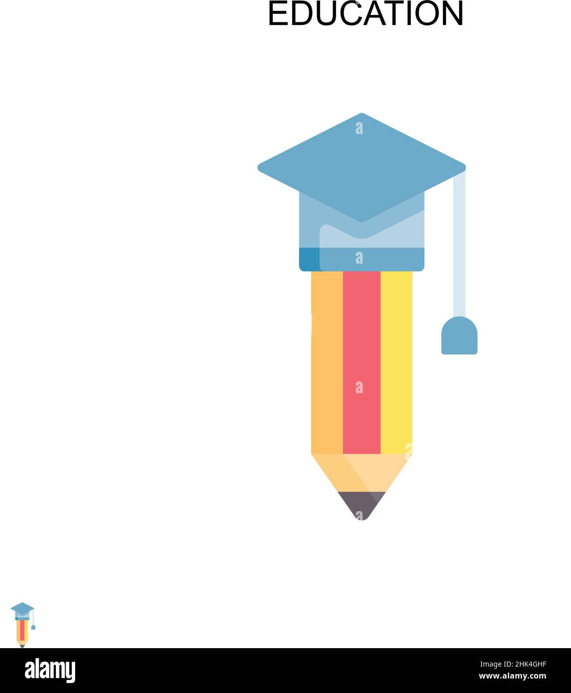 Education Simple vector icon. Illustration symbol design template for ...